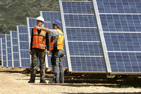 Esp Spain Beneixama Solar Power Station Editorial Stock Photo - Stock ...