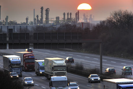 A3 Autobahn Motorway Near Oberhausenholten Sunset Editorial Stock Photo ...