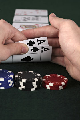 Hand Hiding Cards While Carefully Looking Editorial Stock Photo - Stock ...