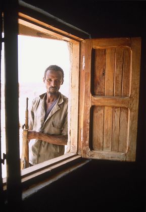 Armed Man Seen Through Window Ethiopia Editorial Stock Photo - Stock ...