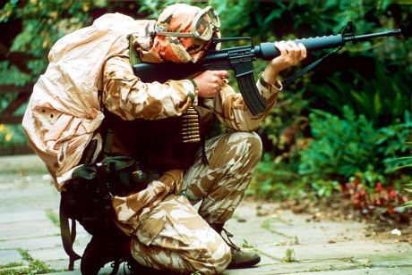 Sas Soldier M16 Rifle During Gulf Editorial Stock Photo - Stock Image ...