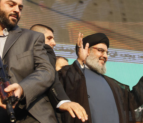 Hezbollah Leader Sheik Hassan Nasrallah Centre Editorial Stock Photo ...