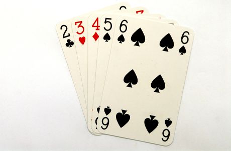 Playing Cards Picture Shows Straight Editorial Stock Photo - Stock ...