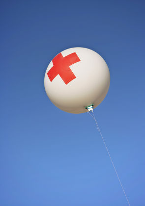 Red Cross Station Balloon Marker Editorial Stock Photo - Stock Image ...