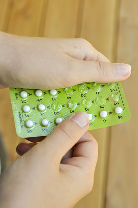 Hands Holding Birthcontrol Pill Editorial Stock Photo - Stock Image ...