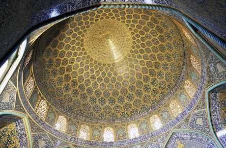 Inner Dome Sheikh Lotf Allah Mosque Editorial Stock Photo - Stock Image ...
