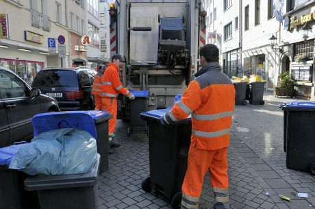 Garbage Collection Rubbish Bins Being Emptied Editorial Stock Photo ...