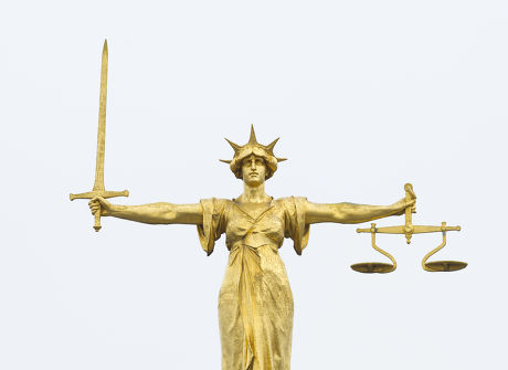 Scales Justice Statue Above Central Criminal Editorial Stock Photo ...
