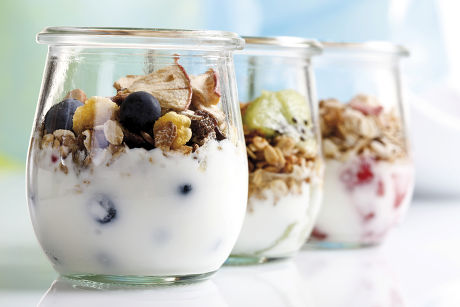 Muesli Yoghurt Fruit Small Glass Jars Editorial Stock Photo - Stock ...