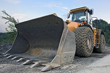 Large Wheel Loader Tire Chains Quarry Editorial Stock Photo - Stock ...