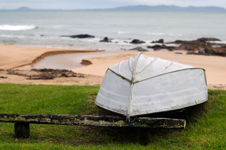 Old Dingy Boat On Beach Editorial Stock Photo - Stock Image | Shutterstock
