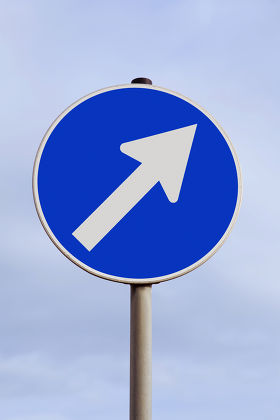 Traffic Arrow Pointing Right Incline Rise Editorial Stock Photo - Stock ...