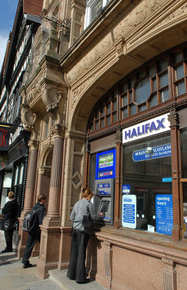 Halifax Building Society Cash Point Editorial Stock Photo - Stock Image ...
