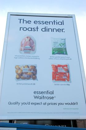 Waitrose Advert Promoting Their Essential Range Editorial Stock Photo ...