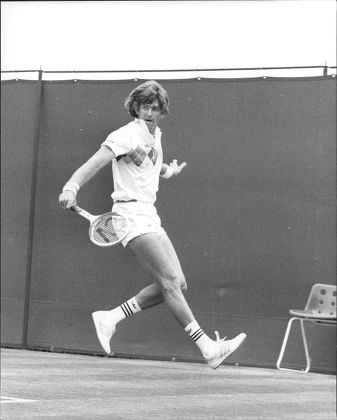 Tennis Player Kevin Curren Action Wimbledon Editorial Stock Photo ...