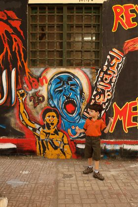 Giant Mural Revolution Graffiti On Street Editorial Stock Photo - Stock ...