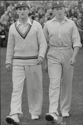 England Cricketer Sir Len Hutton Left Editorial Stock Photo - Stock ...