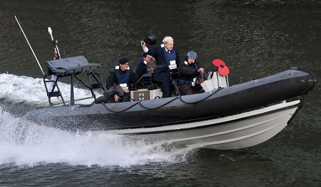 Boris Johnson Onboard Royal Navy Rib Editorial Stock Photo - Stock ...