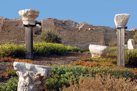 Ancient Columns Caesarea National Park Caesarea Editorial Stock Photo - Stock Image | Shutterstock
