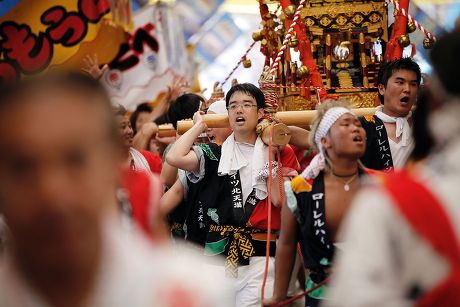 Men Forming Part Procession During Tenjin Editorial Stock Photo - Stock ...