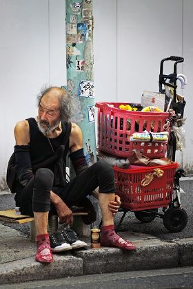 Homeless Man On Streets Tokyo Japan Editorial Stock Photo - Stock Image ...