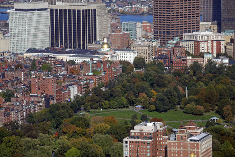 Aerial View Boston Common Boston Skyline Editorial Stock Photo - Stock ...