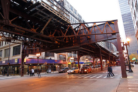 Chicago Overhead Cta City Transit Authority Editorial Stock Photo ...