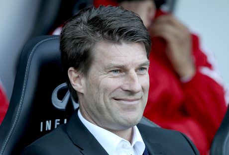 Swansea City Manager Michael Laudrup Smiles Editorial Stock Photo ...