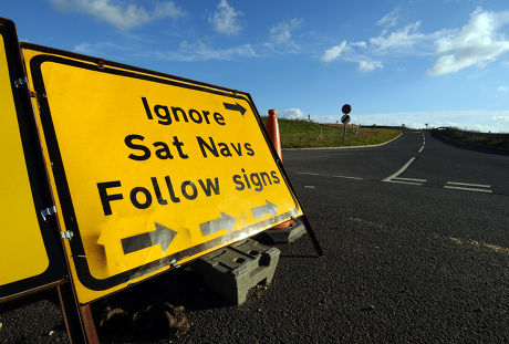 Ignore Sat Navs Sign Editorial Stock Photo - Stock Image | Shutterstock