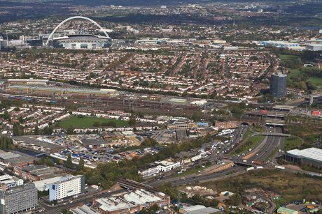 Aerial View Wembley Stadium Stonebridge Park Editorial Stock Photo ...
