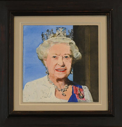 Sir Peter Blake Portrait Queen Elizabeth Editorial Stock Photo - Stock ...