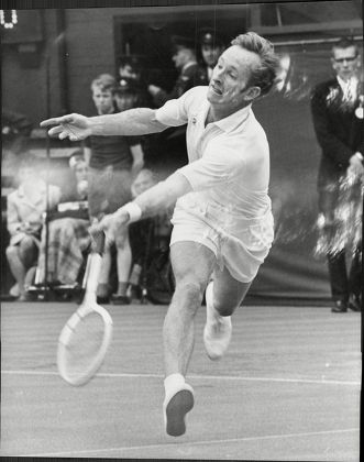 Tennis Player Rod Laver Action Wimbledon Editorial Stock Photo - Stock ...