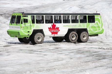 Tourist Ice Buggys On Athabasca Glacier Editorial Stock Photo - Stock ...