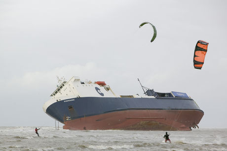 Riverdance Freighter Washed Ashore Off Blackpool Editorial Stock Photo ...