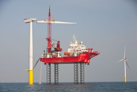 Krakken Jack Barge That Constructing Wind Editorial Stock Photo - Stock ...