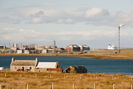 Flotta Oil Terminal On Island Flotta Editorial Stock Photo - Stock ...