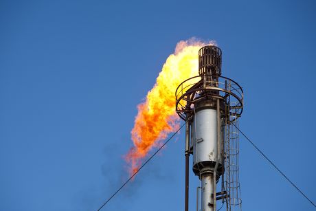 Flaring Off Gas Flotta Oil Terminal Editorial Stock Photo - Stock Image ...