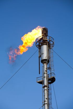 Flaring Off Gas Flotta Oil Terminal Editorial Stock Photo - Stock Image ...