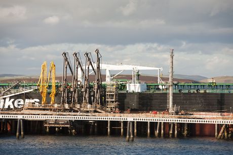 Greek Oil Tanker Docked Flotta Oil Editorial Stock Photo - Stock Image ...