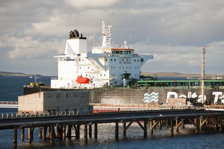 Greek Oil Tanker Docked Flotta Oil Editorial Stock Photo - Stock Image ...
