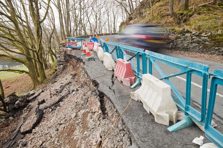 Large Section Road Collapsed Betwwen Skelwyth Editorial Stock Photo ...