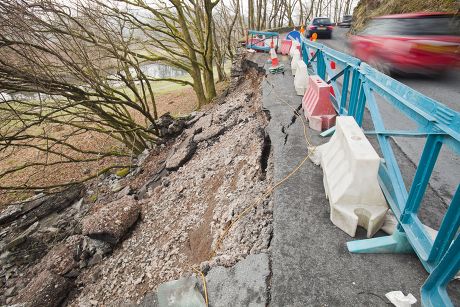 Large Section Road Collapsed Betwwen Skelwyth Editorial Stock Photo ...