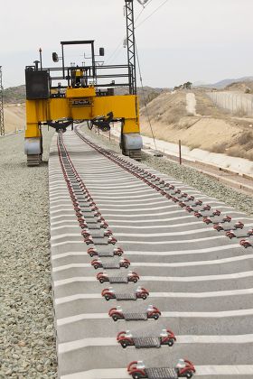 New Electrified Railway Line Being Built Editorial Stock Photo - Stock ...
