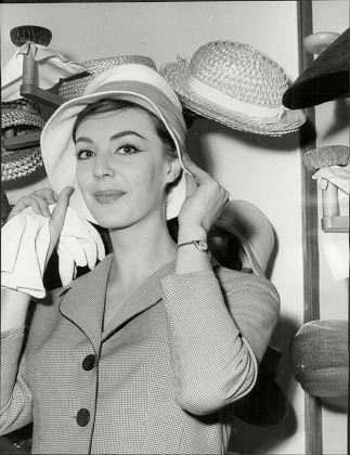 Model Anne Milling Trying On Hat Editorial Stock Photo - Stock Image ...