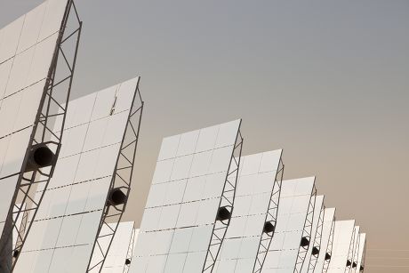 Heliostats Large Reflective Mirrors Directing Sunlight Editorial Stock ...