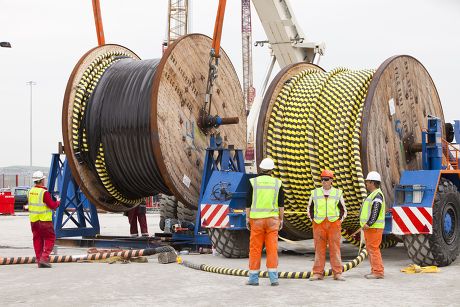 Offshore Electric Cabling Walney Offshore Windfarm Editorial Stock ...