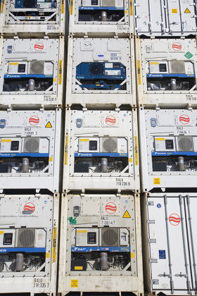 Temperature Controlled Freight Containers Editorial Stock Photo - Stock ...
