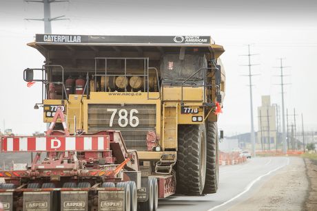 Trucks Haul Oversize Load Massive Dump Editorial Stock Photo - Stock ...