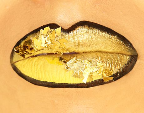 Gold Foil Lips Editorial Stock Photo - Stock Image | Shutterstock
