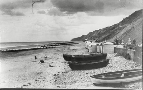 Boats On Beach Overstrand Norfolk 1934 Editorial Stock Photo - Stock ...